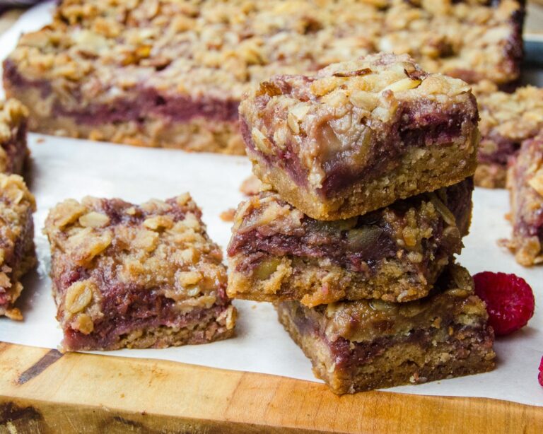 Raspberry Almond Fruit Squares | Blue Jean Chef - Meredith Laurence