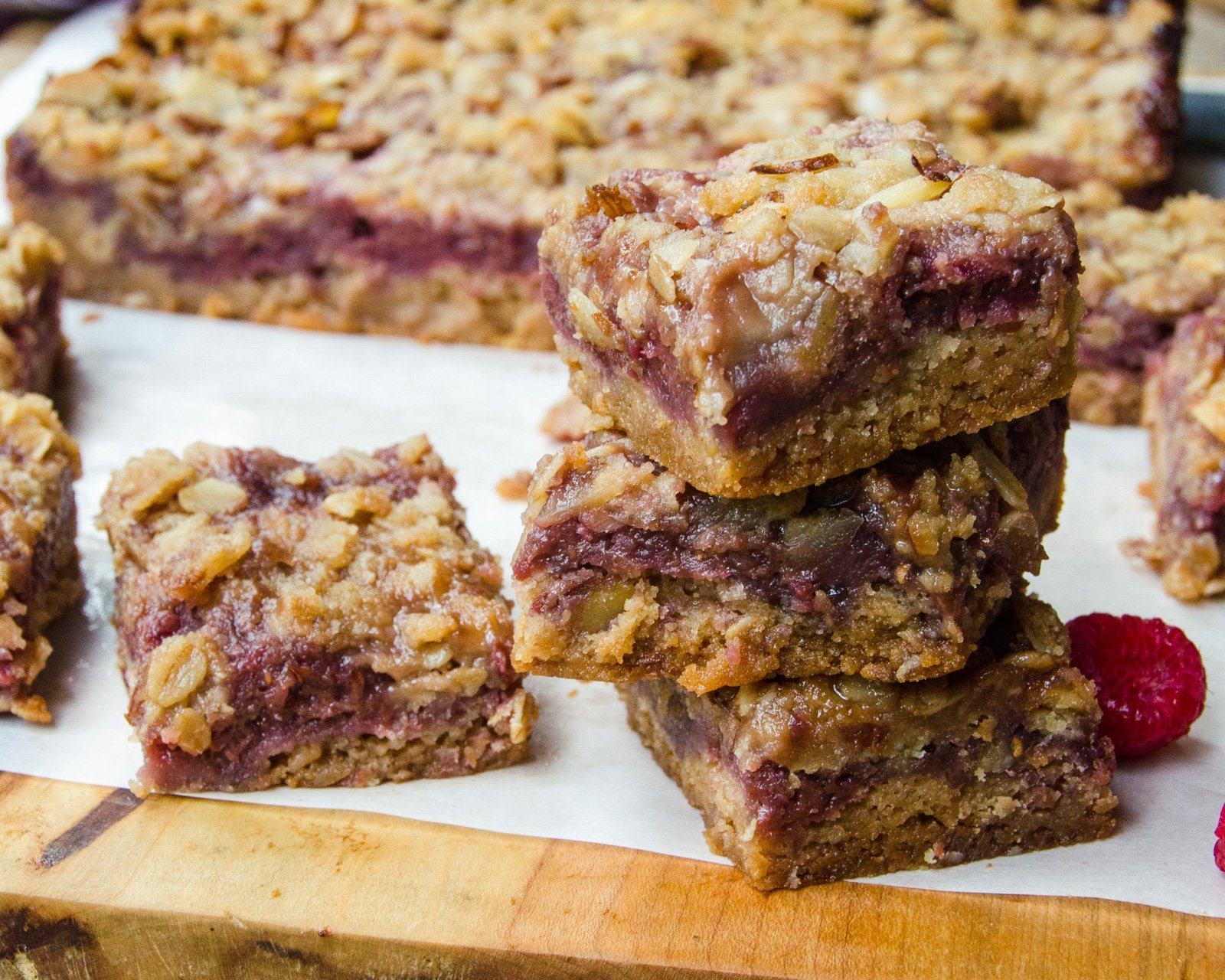 Raspberry Almond Fruit Squares | Blue Jean Chef - Meredith Laurence
