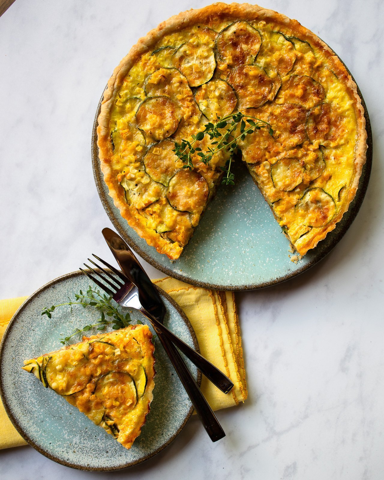 Zucchini and Corn Tart | Blue Jean Chef - Meredith Laurence