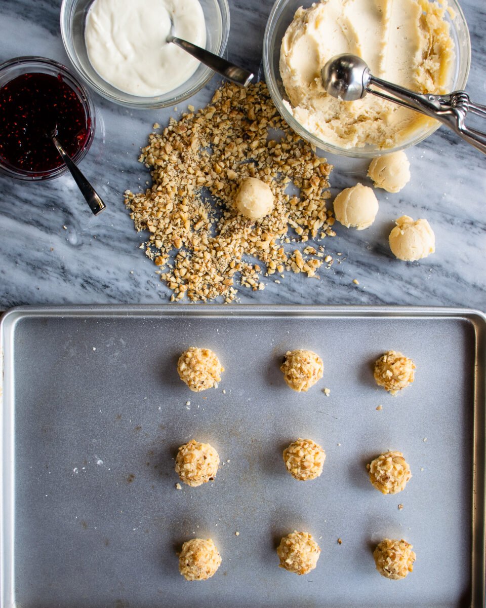 Raspberry Cream Cheese Thumbprint Cookies | Blue Jean Chef - Meredith ...