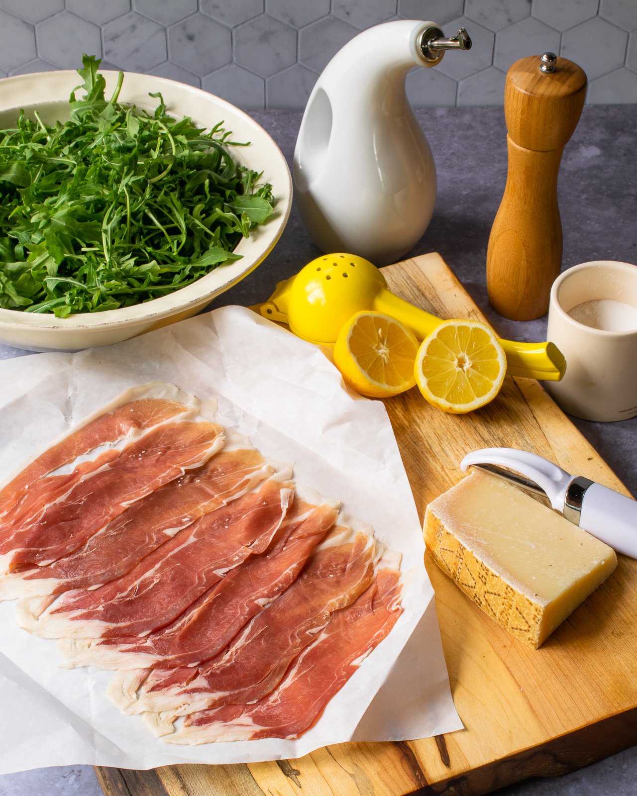 Arugula Parmesan Prosciutto Salad Blue Jean Chef Meredith Laurence