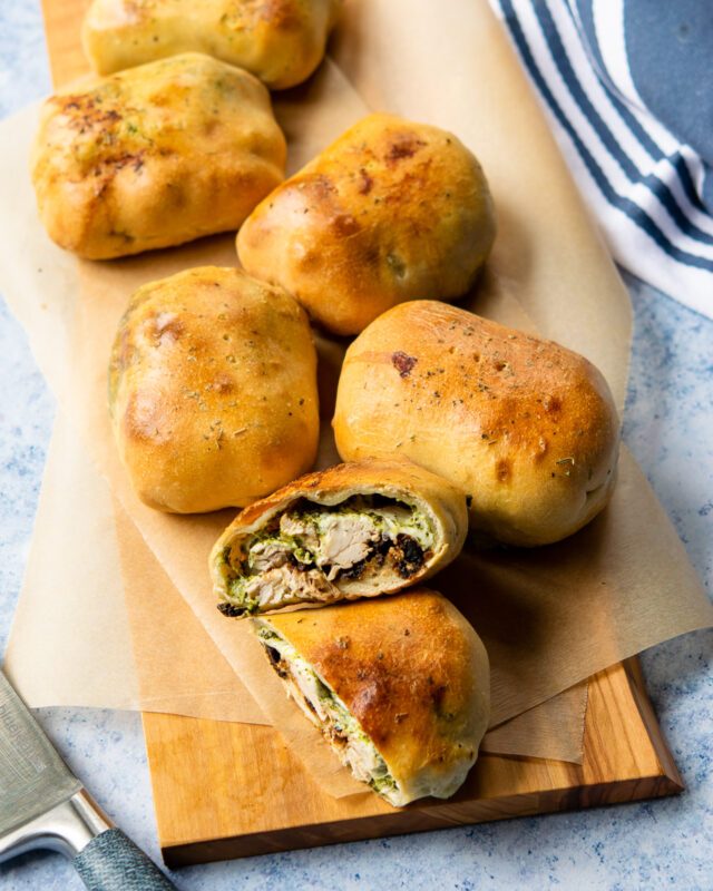Pesto Chicken Hot Pockets | Blue Jean Chef - Meredith Laurence