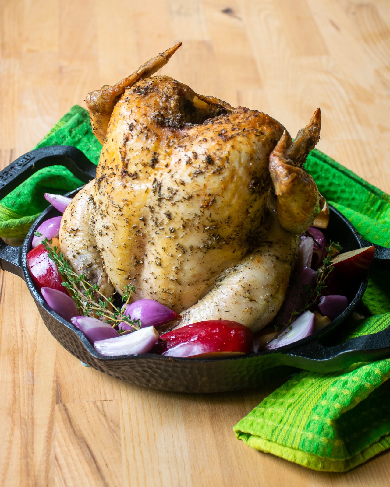 Roast Chicken with Apples and Sage | Blue Jean Chef - Meredith Laurence