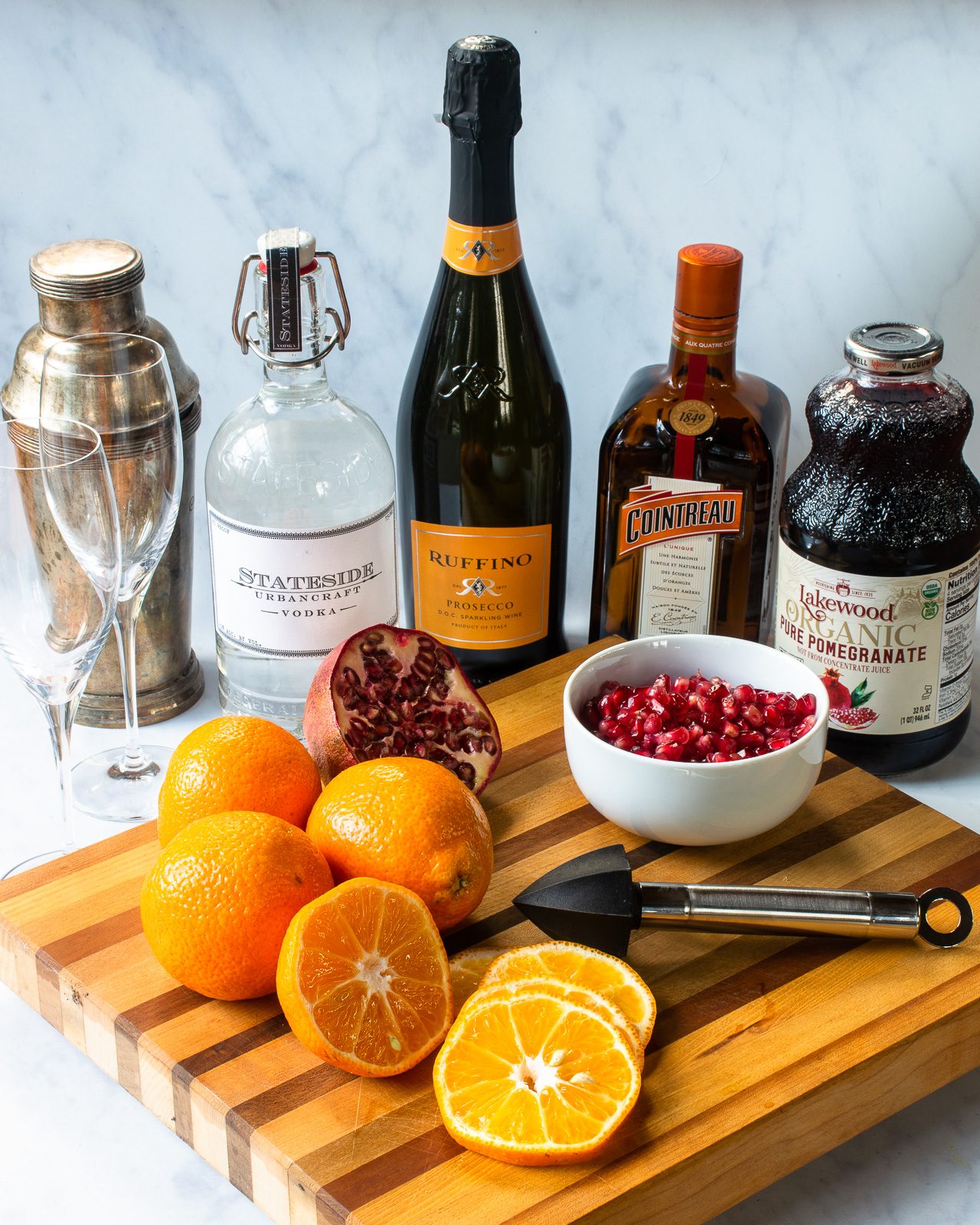 Pomegranate Tangerine Prosecco Cocktail | Blue Jean Chef - Meredith ...