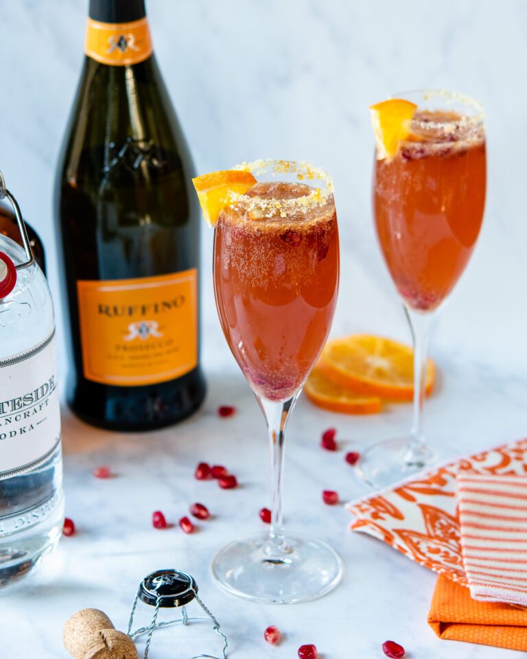 Pomegranate Tangerine Prosecco Cocktail | Blue Jean Chef - Meredith ...