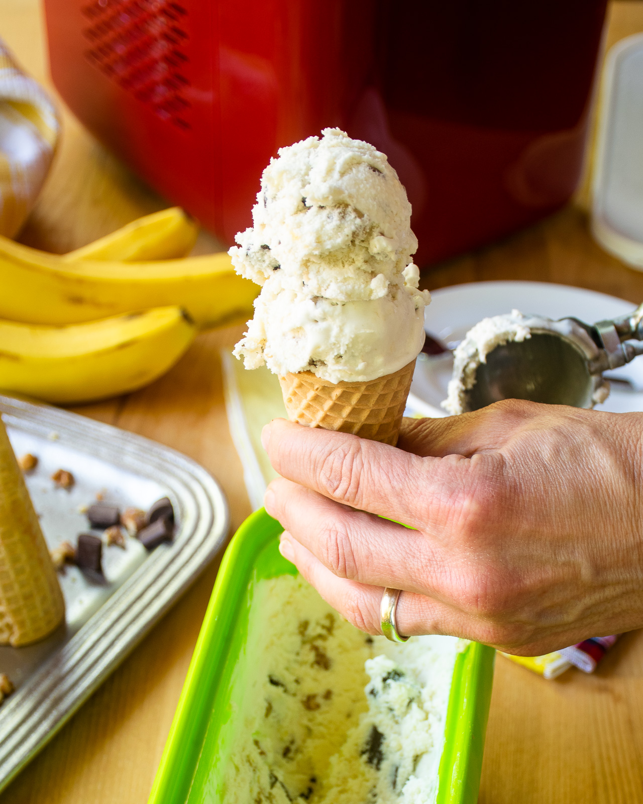 Banana Chocolate Chunk Ice Cream | Blue Jean Chef - Meredith Laurence