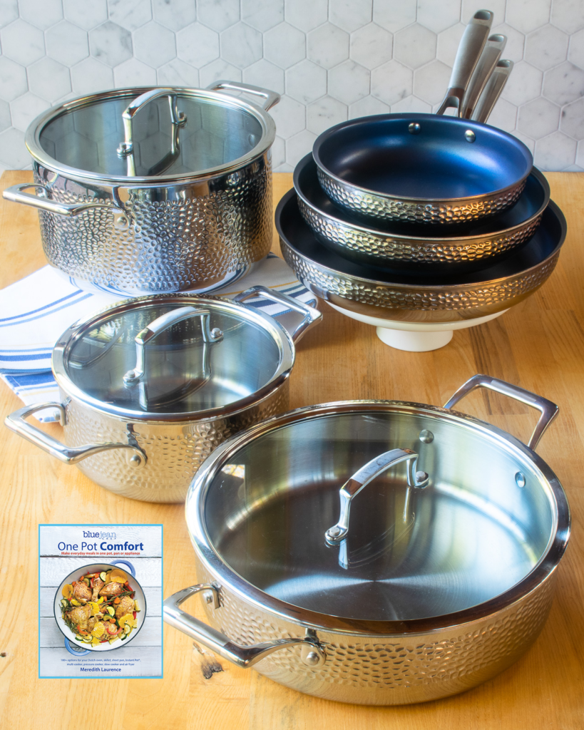 Blue Jean Chef® 9-Piece Hammered Clad Cookware Set | Blue Jean Chef ...