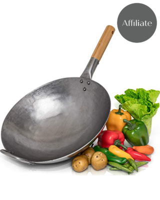 Flat Bottomed Carbon Steel Wok | Blue Jean Chef - Meredith Laurence