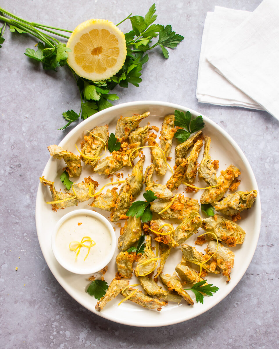 Crispy Roasted Artichoke Hearts with Parmesan and Lemon Mayo | Blue ...